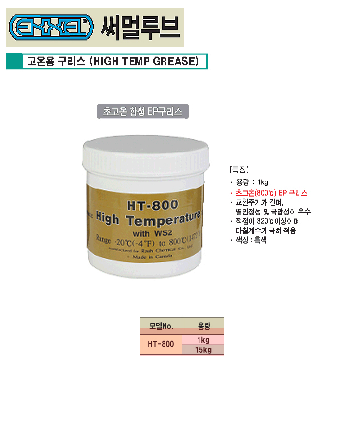 썬툴 슈퍼루브 써멀루브 초고온 합성 EP구리스 HT-800 HT800